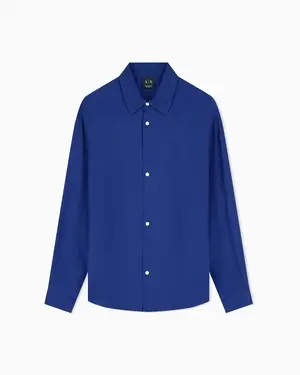 Armani Exchange Oversized Shirt In Eco-viscose Twill