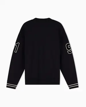 Armani Exchange Sweatshirt In Cotton French Terry - Black