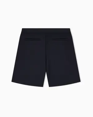 Armani Exchange Regular Fit Shorts In Stretch Jacquard Jersey