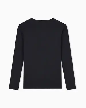 Armani Exchange Regular T-shirt In Organic Cotton Jersey - Black
