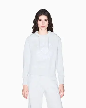 Armani Exchange Embroidered Cotton French Terry Hoodie