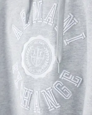 Armani Exchange Embroidered Cotton French Terry Hoodie
