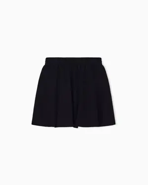 Armani Exchange Slim Fit Stretch Viscose Skirt With Rib Details