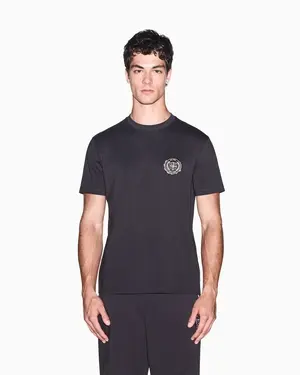 Armani Exchange Regular T-shirt In Cotton Jersey - Brown