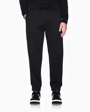 Armani Exchange Regular Fit Trousers In Stretch Jacquard Jersey