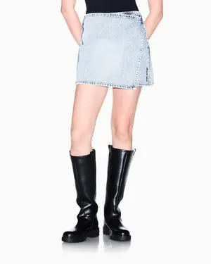 Armani Exchange Skirt Slim-fit In Rigid Cotton Denim