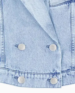 Armani Exchange Regular Fit Blazer In 12.4oz Rigid Cotton Denim