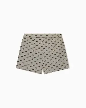 Armani Exchange Allover Jacquard Slim Fit Cotton Shorts