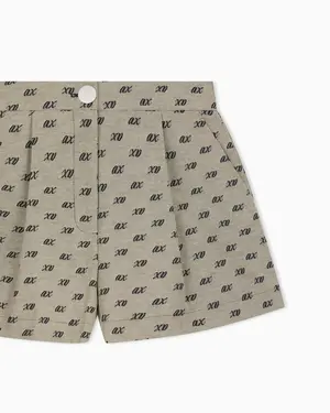Armani Exchange Allover Jacquard Slim Fit Cotton Shorts