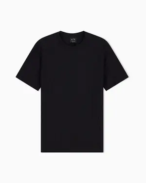 Armani Exchange Regular T-shirt In Mercerized Cotton Jersey - Black