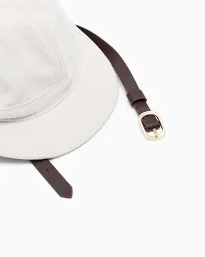 Armani Exchange Bucket Hat In Corduroy