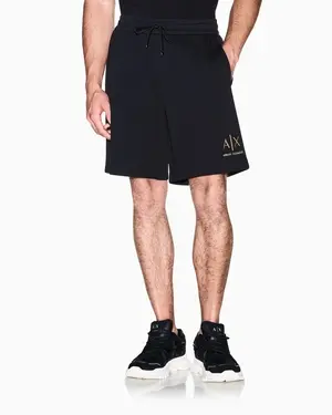 Armani Exchange Shorts Bonded Stretch Cotton Jersey Regular Fit