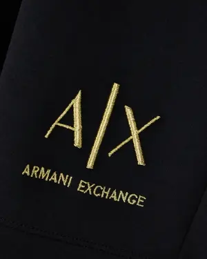 Armani Exchange Shorts Bonded Stretch Cotton Jersey Regular Fit