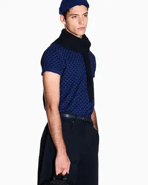 Armani Exchange Regular T-shirt In Cotton Jersey - Blue