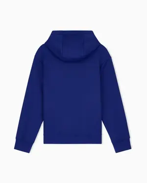 Armani Exchange Sweatshirt In Stretch Jacquard Jersey - Blue
