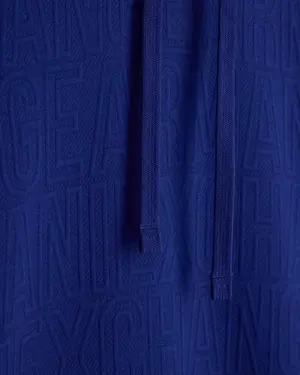 Armani Exchange Sweatshirt In Stretch Jacquard Jersey - Blue