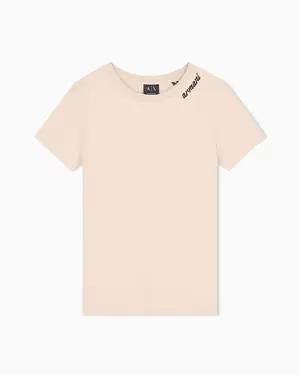 Armani Exchange Regular T-shirt In Cotton Jersey Beige
