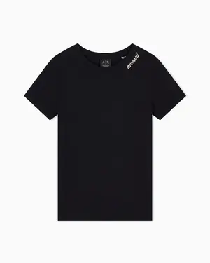 Armani Exchange Regular T-shirt In Cotton Jersey - Black