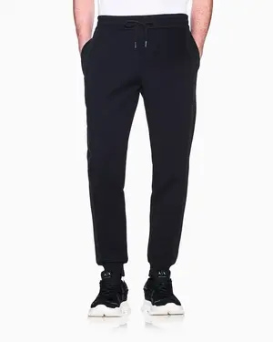 Armani Exchange Regular Fit Trousers Bonded Stretch Cotton Jersey
