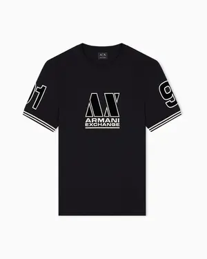 Armani Exchange Regular T-shirt In Cotton Jersey - Black