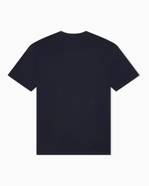 Armani Exchange Regular T-shirt In Cotton Jersey - Navy Blue