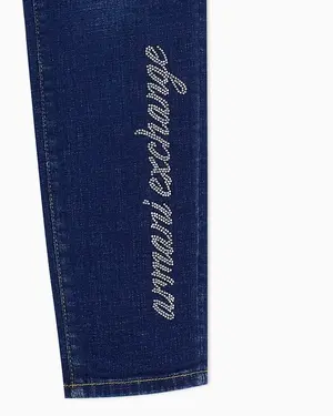 Armani Exchange Slim Fit 5 Pockets Pant In Denim Stretch