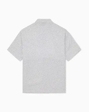 Armani Exchange Oversized Fit Shirt In Eco-viscose Twill - White