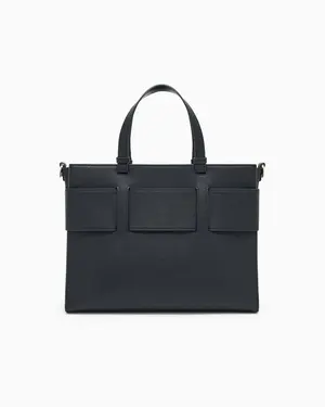 Armani Exchange Monogram Tote Bag - Black