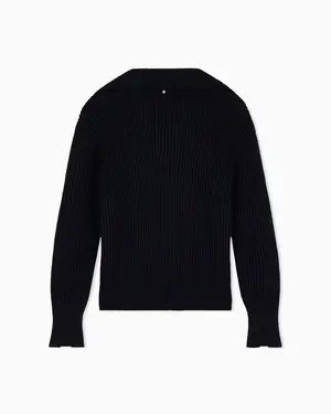 Armani Exchange Regular Fit Pullover In Organic Knitted Cotton