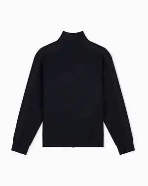 Armani Exchange Sweatshirt In Bonded Stretch Cotton Blend