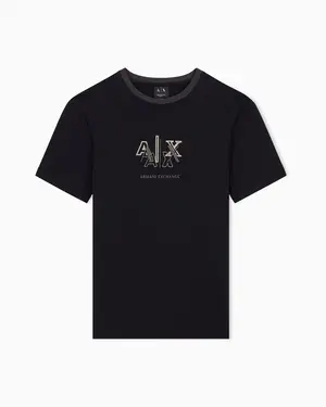 Armani Exchange Slim Fit T-shirt In Cotton Jersey - Black