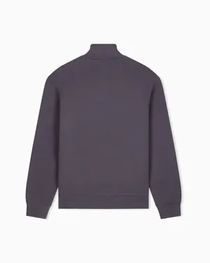 Armani Exchange Sweatshirt In Bonded Stretch Cotton - Brown