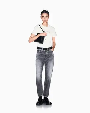 Armani Exchange Oversized Fit 5 Pockets Denim Pant In Rigid Cotton