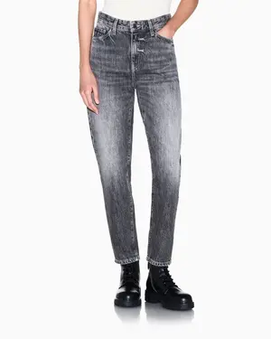 Armani Exchange Oversized Fit 5 Pockets Denim Pant In Rigid Cotton