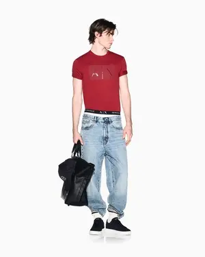 Armani Exchange Slim Fit T-shirt Essential Cotton Jersey - Red