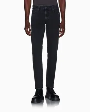 Armani Exchange Slim Fit 5 Pockets Pant In Denim Stretch Washed