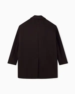 Armani Exchange Caban Coat In Wool Blend