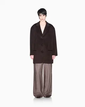 Armani Exchange Caban Coat In Wool Blend