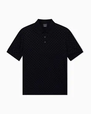 Armani Exchange Regular Fit Polo Shirt In Cotton Jersey - Black