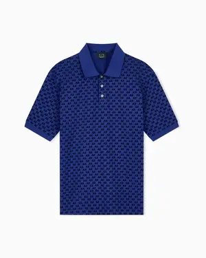 Armani Exchange Regular Fit Polo Shirt In Cotton Jersey - Blue