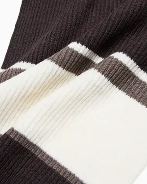 Armani Exchange Knitted Scarf In Virgin Wool Blend