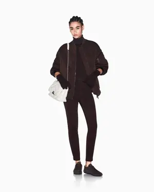 Armani Exchange Slim-fit Leggings In Heavy Rib Jersey