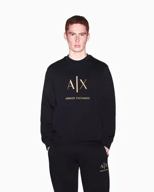 Armani Exchange Regular Fit Sweatshirt Stretch Cotton Jersey