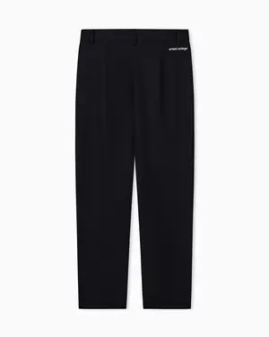 Armani Exchange Regular Fit Trousers In Viscose And Wool