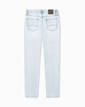 Armani Exchange Slim Fit 5 Pockets Pant Washed Cotton-blend Denim
