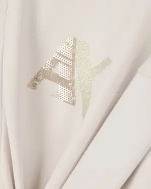 Armani Exchange Stretch Viscose Zip-up Sweatshirt - Beige