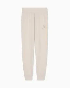 Armani Exchange Regular Fit Trousers Jersey In Stretch Viscose Scuba - Beige