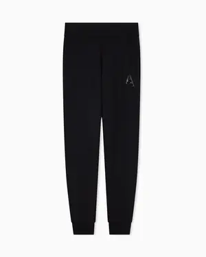 Armani Exchange Regular Fit Trousers Jersey In Stretch Viscose Scuba - Black