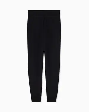 Armani Exchange Regular Fit Trousers Jersey In Stretch Viscose Scuba - Black
