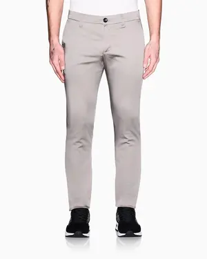Armani Exchange Cotton Poplin Chino Trousers - Beige